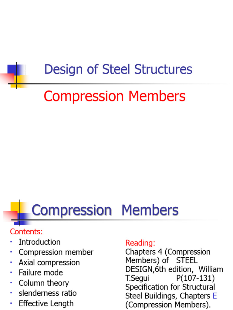 CH4 Compression Members | PDF | Buckling | Mechanical Engineering