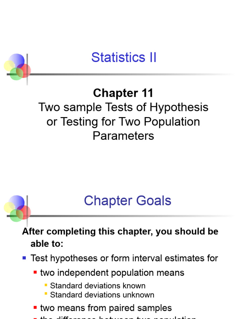 Two-Sample Hypothesis Testing | PDF | Statistical Theory | Statistical ...