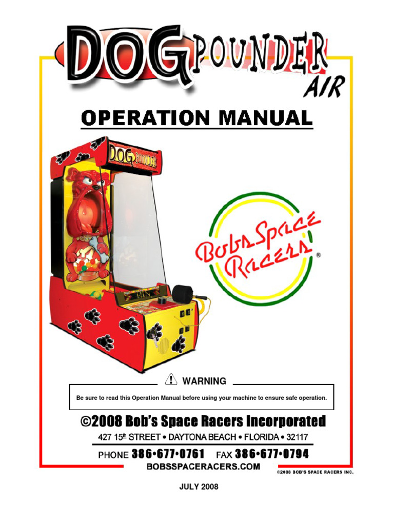 Big Dog Pounder Redemption Service Manual Bobs Space Racers Games | PDF | Electrical Connector ...