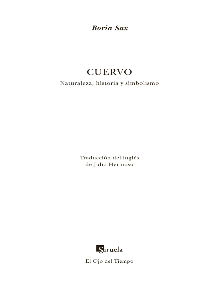 Cuervo | PDF | Aves | Humano