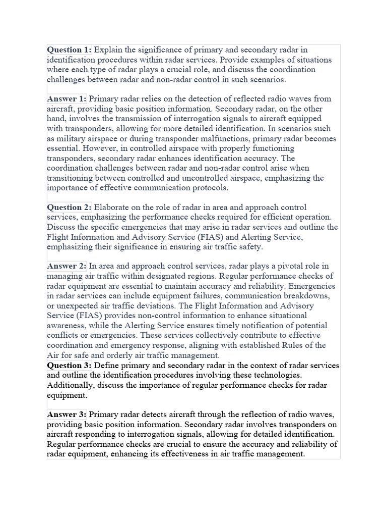ATC-two Marks QP With Answers | PDF | Air Traffic Control | Runway