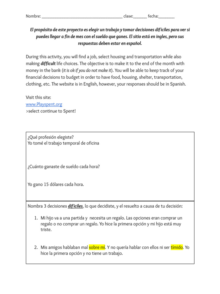 PlaySpent Mini-Proyecto | PDF