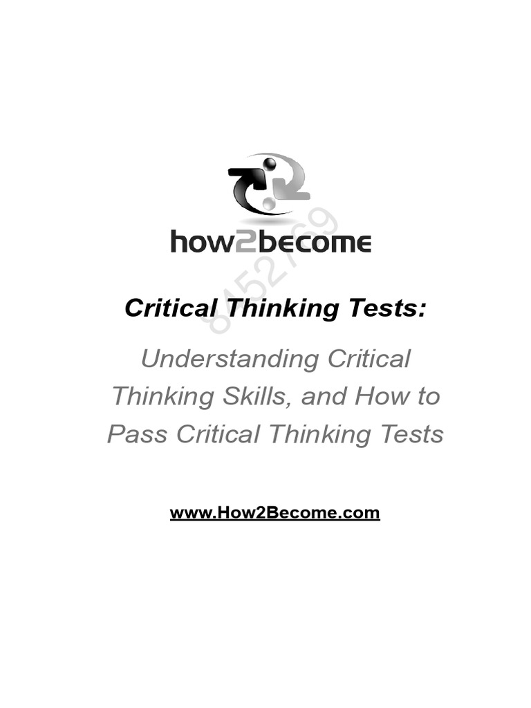 Critical Thinking Tests Workbook | PDF | Argument | Deductive Reasoning