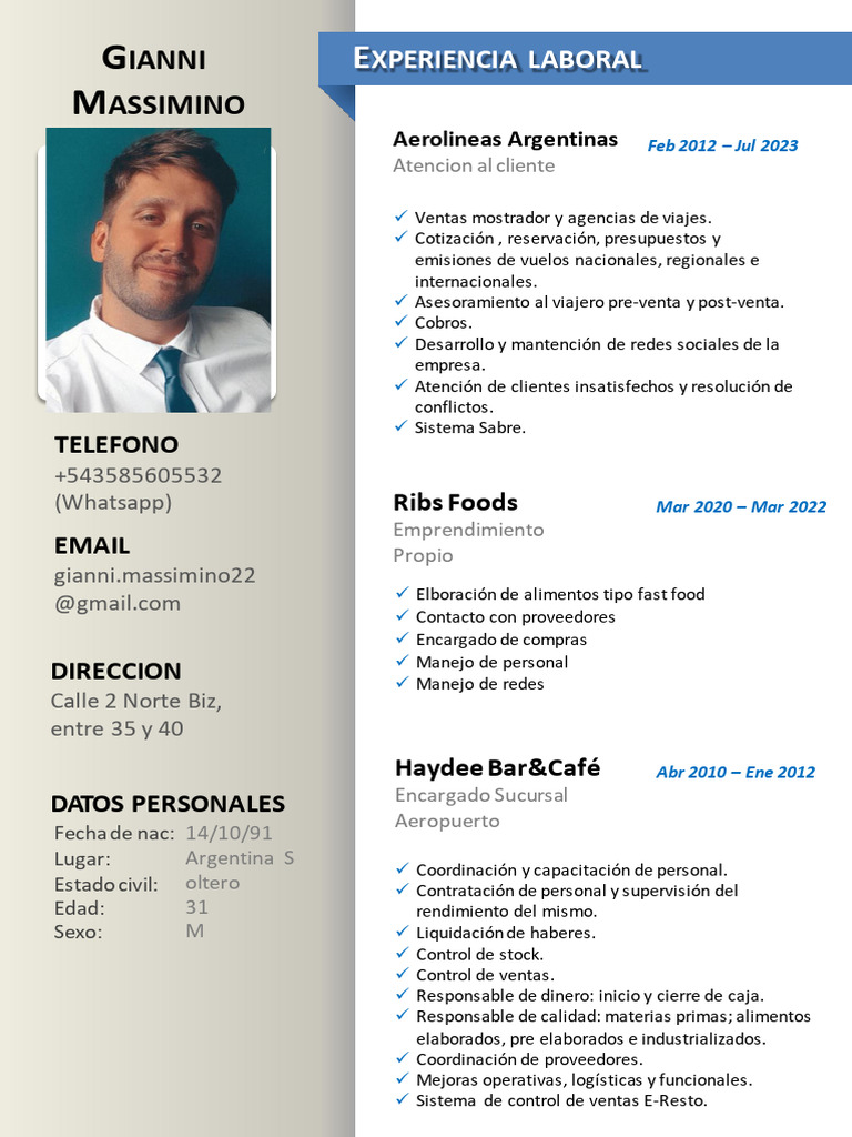 CV Gianni 1 | PDF | Informática