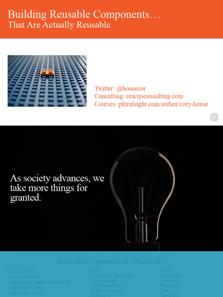 Building Reusable Components That Are Actually Resuable | Download Free PDF | Library (Computing ...