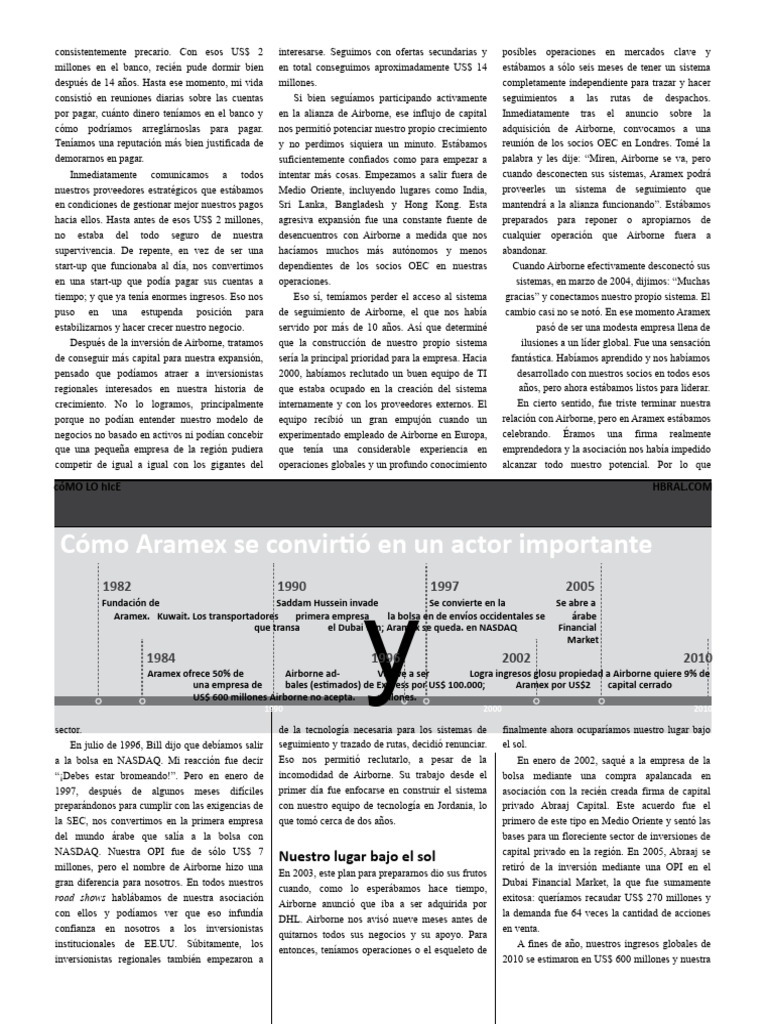 El CEO de Aramex | PDF | Bolsa | Empresa de inicio