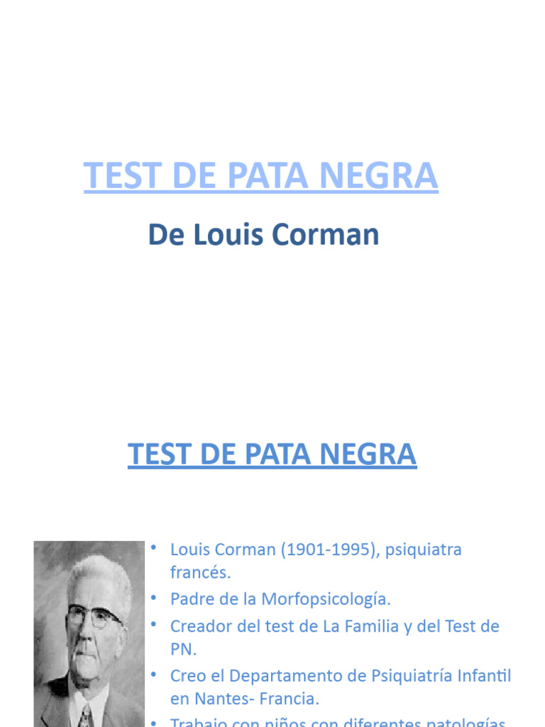 Test de Pata Negra: Análisis Infantil | PDF | Sicología | Ciencias del ...