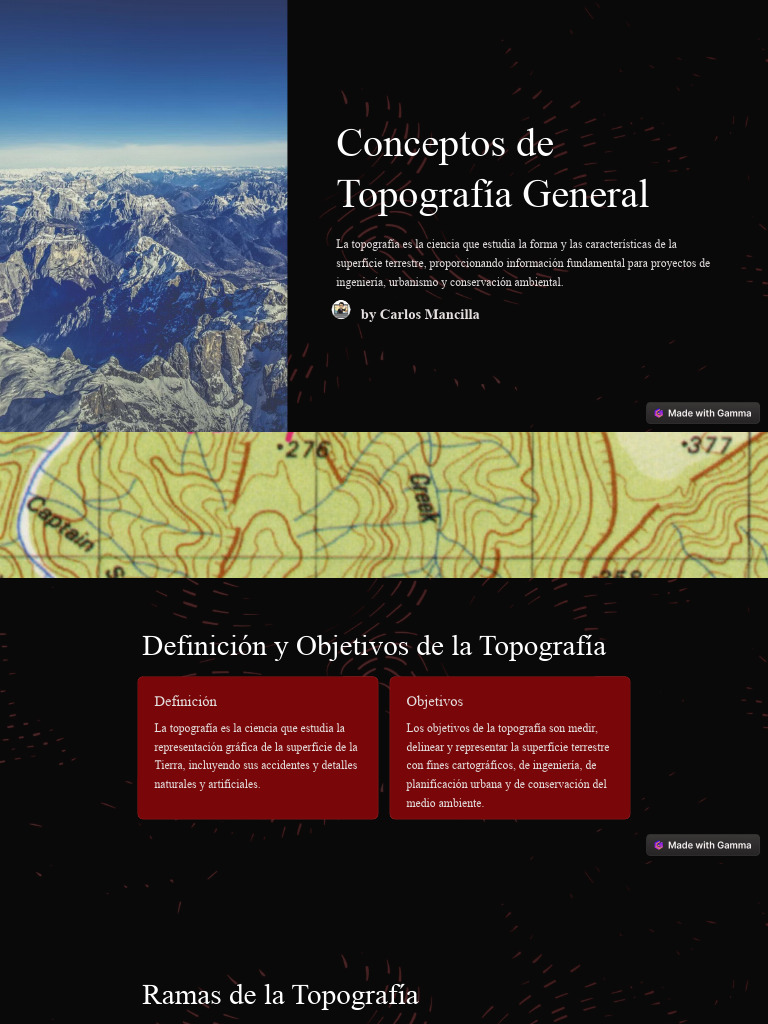 Conceptos de Topografia General | PDF | Topografía | Sistema coordinado