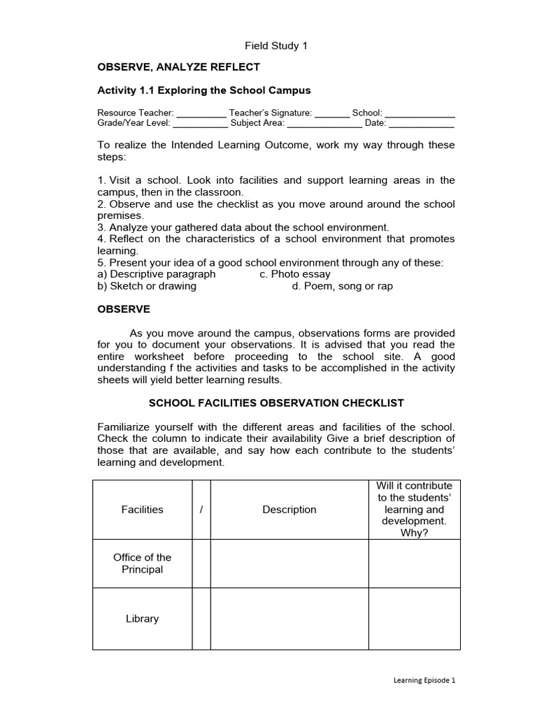 Learning Episode 1 | PDF | Classroom | Learning Learning Episode 1 | PDF | Classroom | Learning