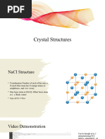 Crystalline Structure of NaCl, CSCL | PDF | Crystal Structure | Ion