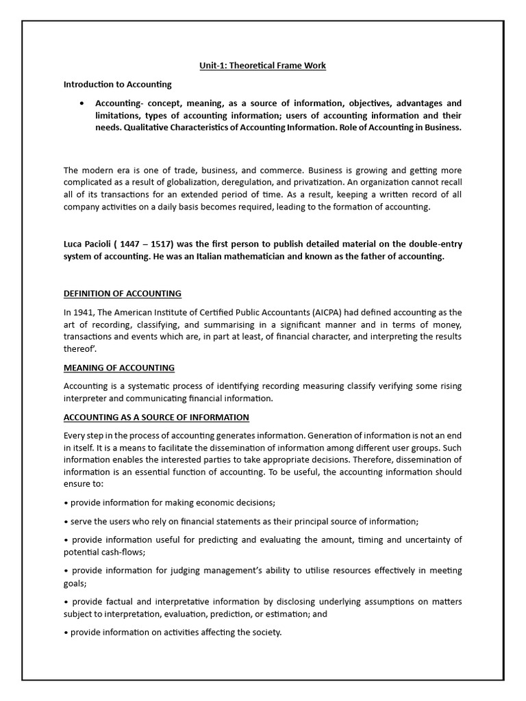 Chapter 1 Accounting | Download Free PDF | Debits And Credits | Accounting Chapter 1 Accounting | Download Free PDF | Debits And Credits | Accounting