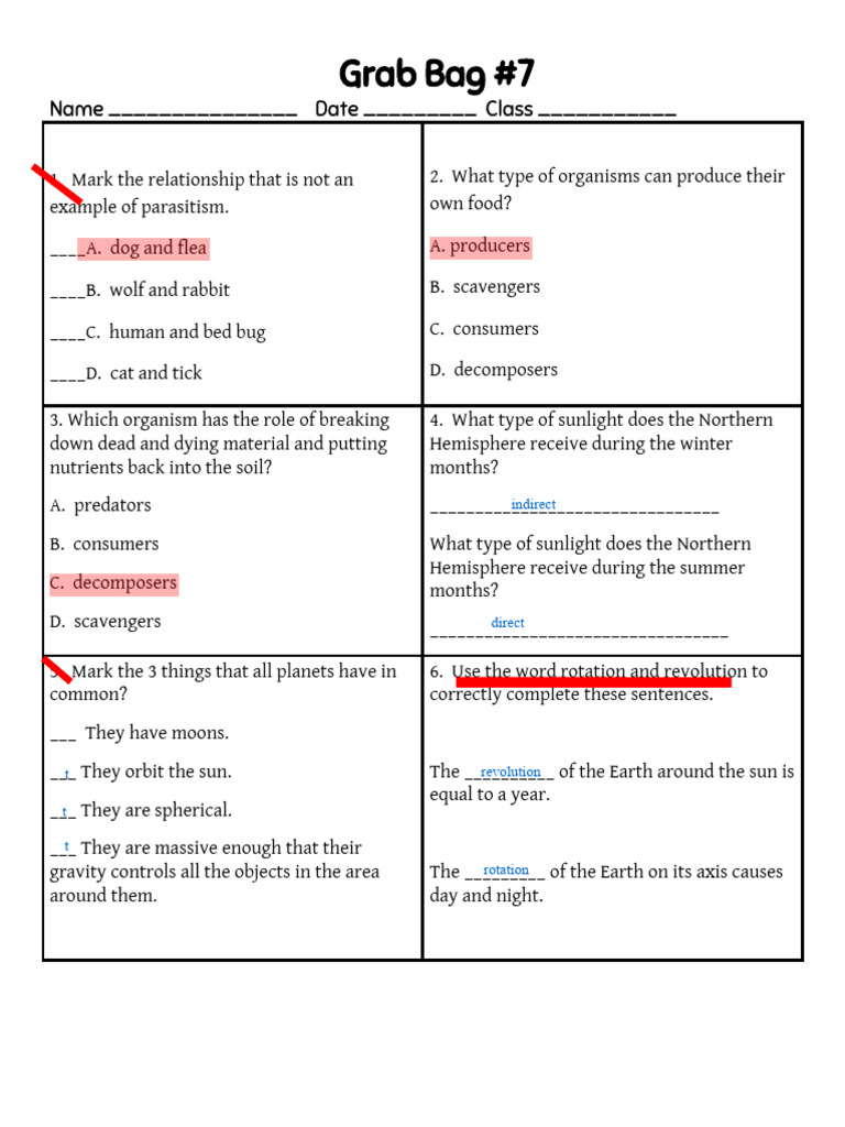 Blake Behymer - Grab Bag #7.pdf - Kami | PDF | Earth | Rotation