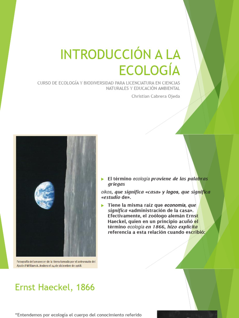Introducción A La Ecología | PDF | Ecología | Ambientalismo