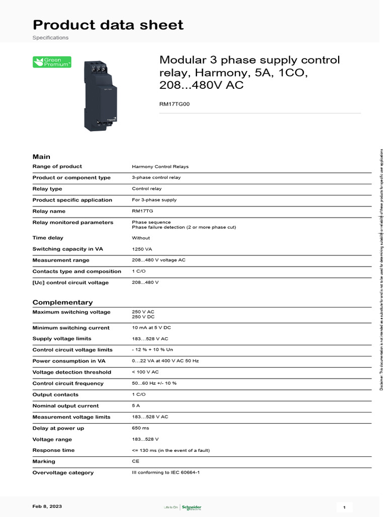 Harmony Control Relays - RM17TG00 | PDF | Relay | Alternating Current