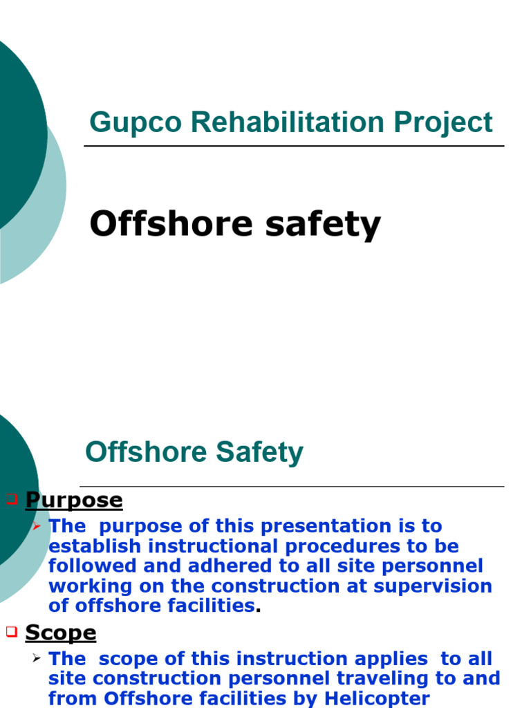 Gupco Off Shore Safety | PDF | Helicopter | Ships