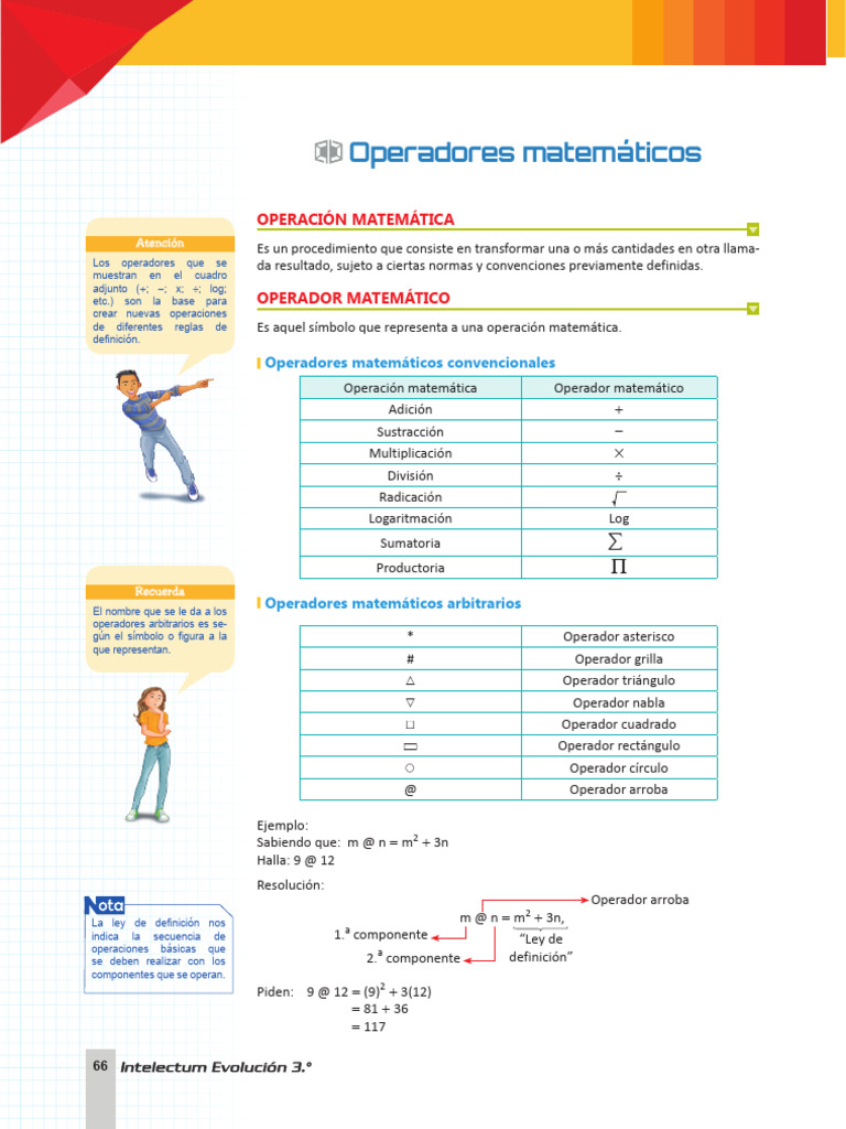 Operadores Matemáticos | PDF | Aritmética | Matemática Elemental