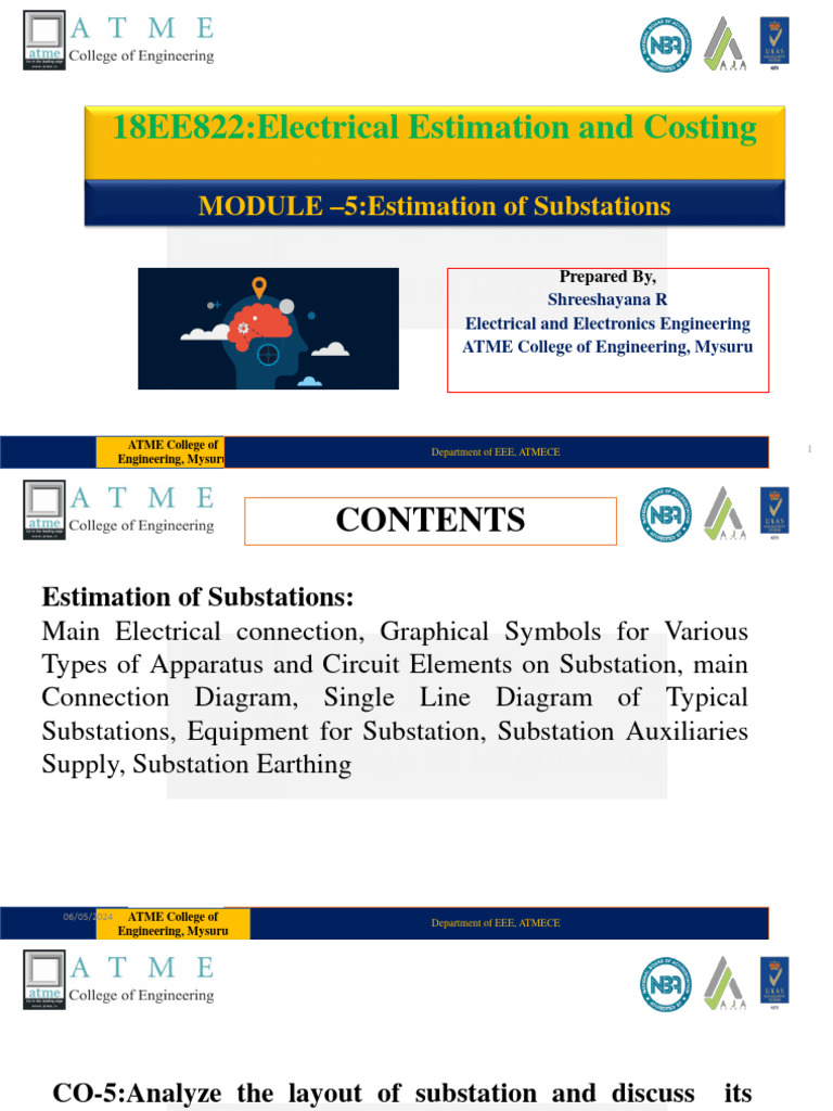 Ay - 2023-2024 - 18ee822 - Module 5 - PPT | PDF | Electrical Substation ...