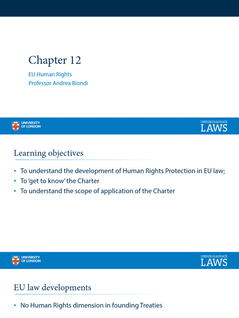 EU Human Rights: Charter and Legal Scope | PDF | Social Science