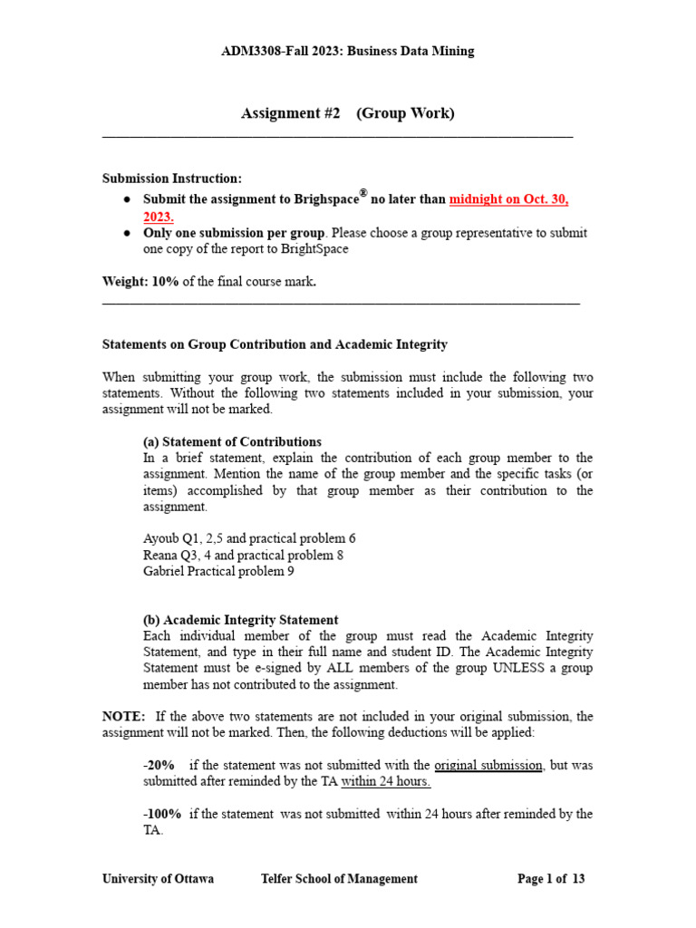 Assignment-2 Group 8 ADM 3308 A | PDF | Receiver Operating ... Assignment-2 Group 8 ADM 3308 A | PDF | Receiver Operating ...