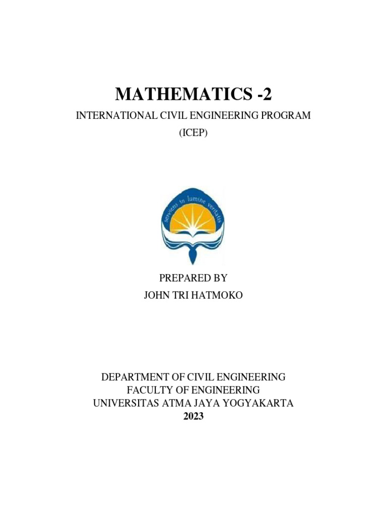 Mathematics 2 | PDF | Integral | Mathematical Relations