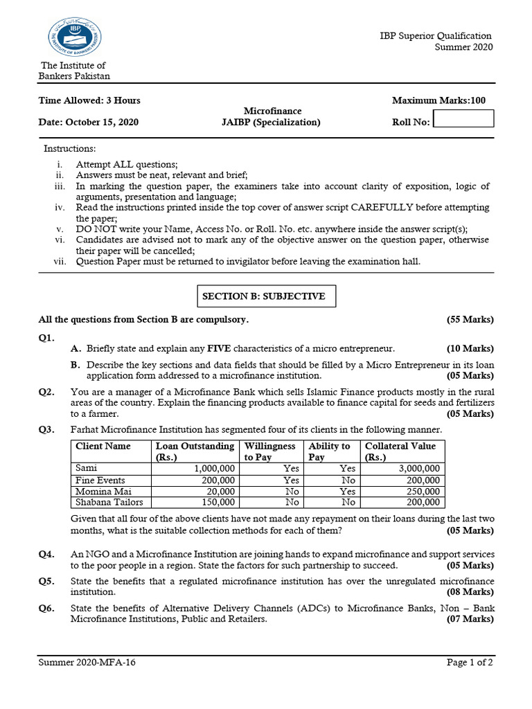 Microfinance | PDF | Microfinance | Private Sector