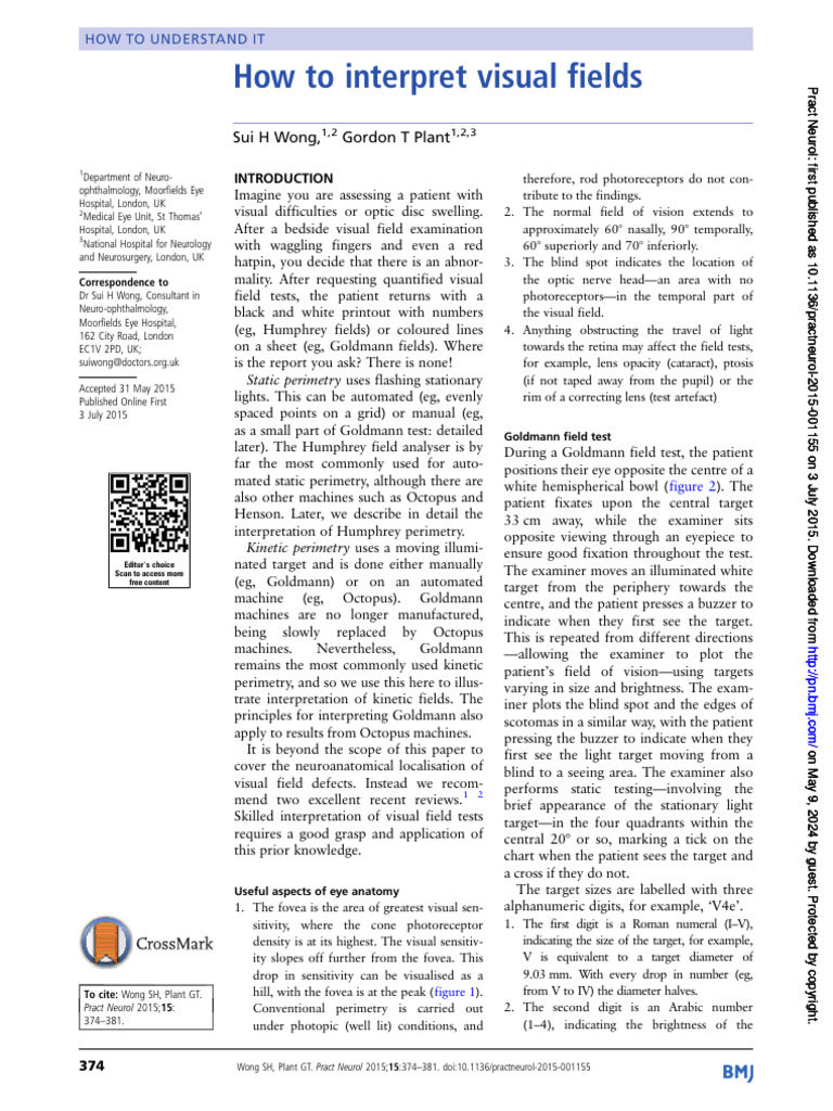HFA Interpretation | PDF | Light | Clinical Medicine