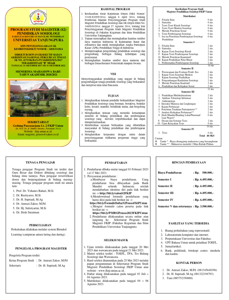 BROSUR PRODI SOSIOLOGI FKIP Gel 1 2023 26012023 | PDF | Karier & Perkembangan | Ilmu Sosial