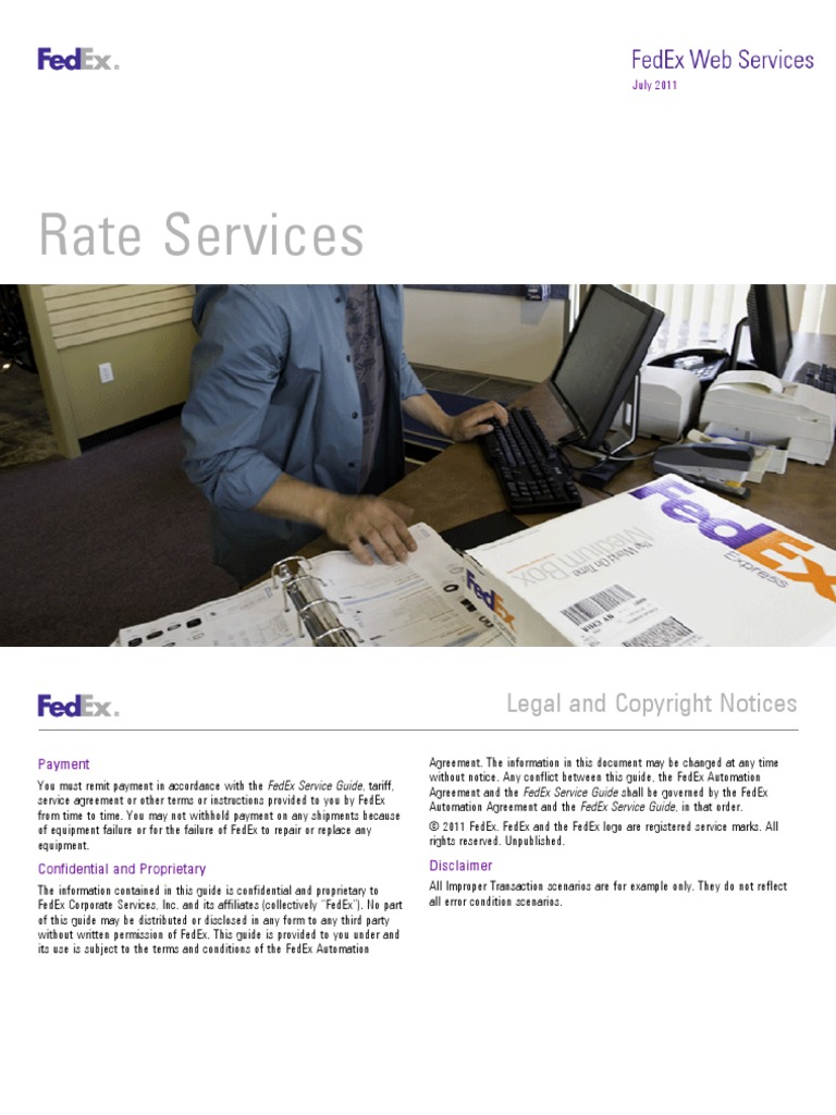 Rate Services WSDL Guide | PDF | Soap | Web Service