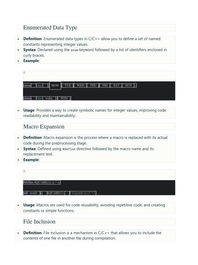 Enumerated Data Type Pdf C Programming Language C