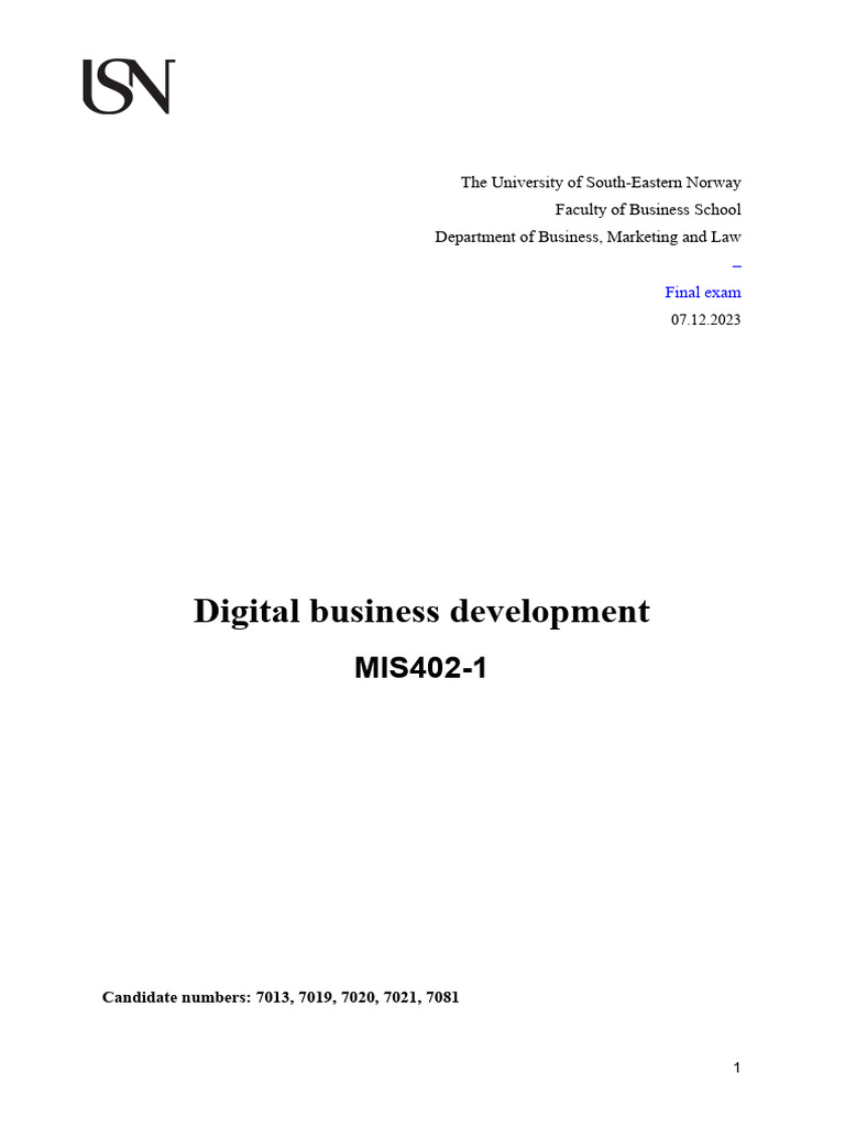 Digital Business Report-3 | PDF | Popular Culture & Media Studies ...