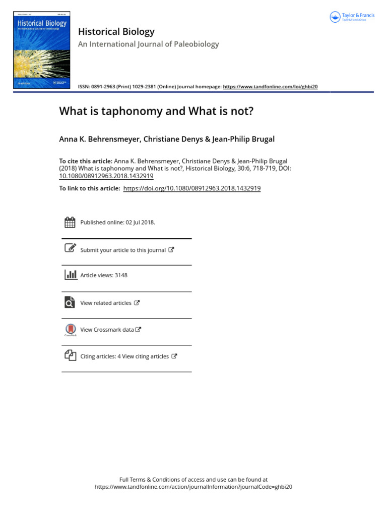 What Is Taphonomy and What Is Not | PDF | Nature | Science