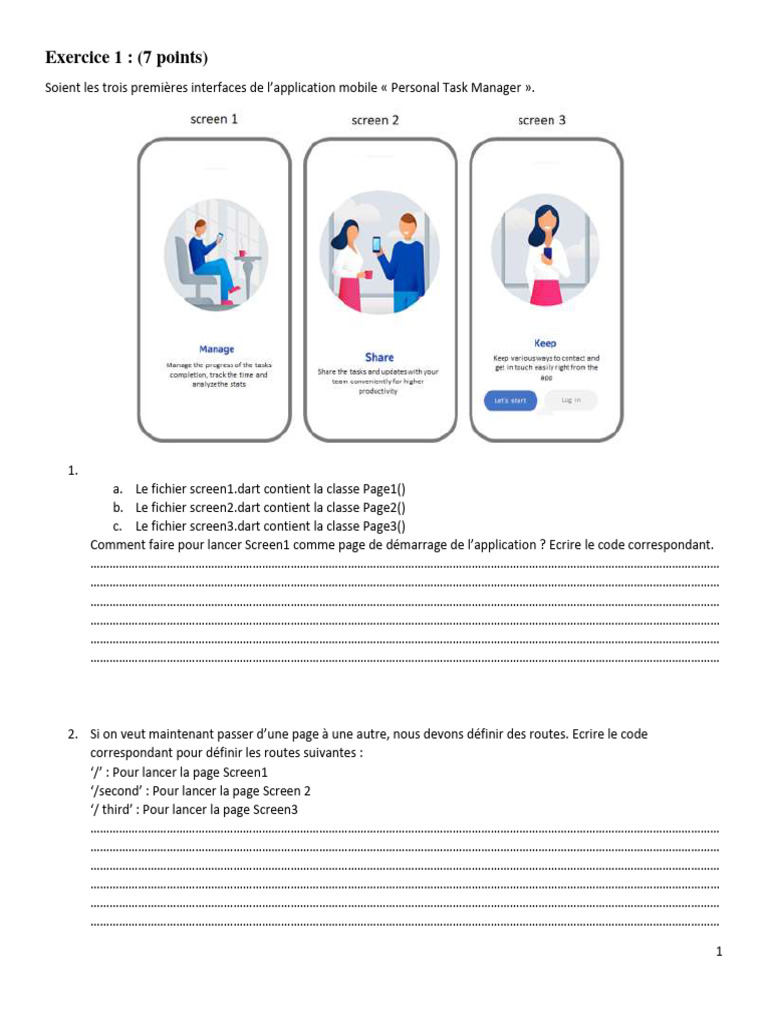 Exercice Flutter | PDF