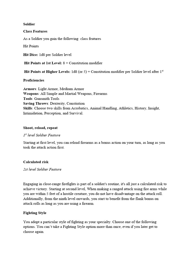 Soldier Class | Download Free PDF | Firearms | Military Science