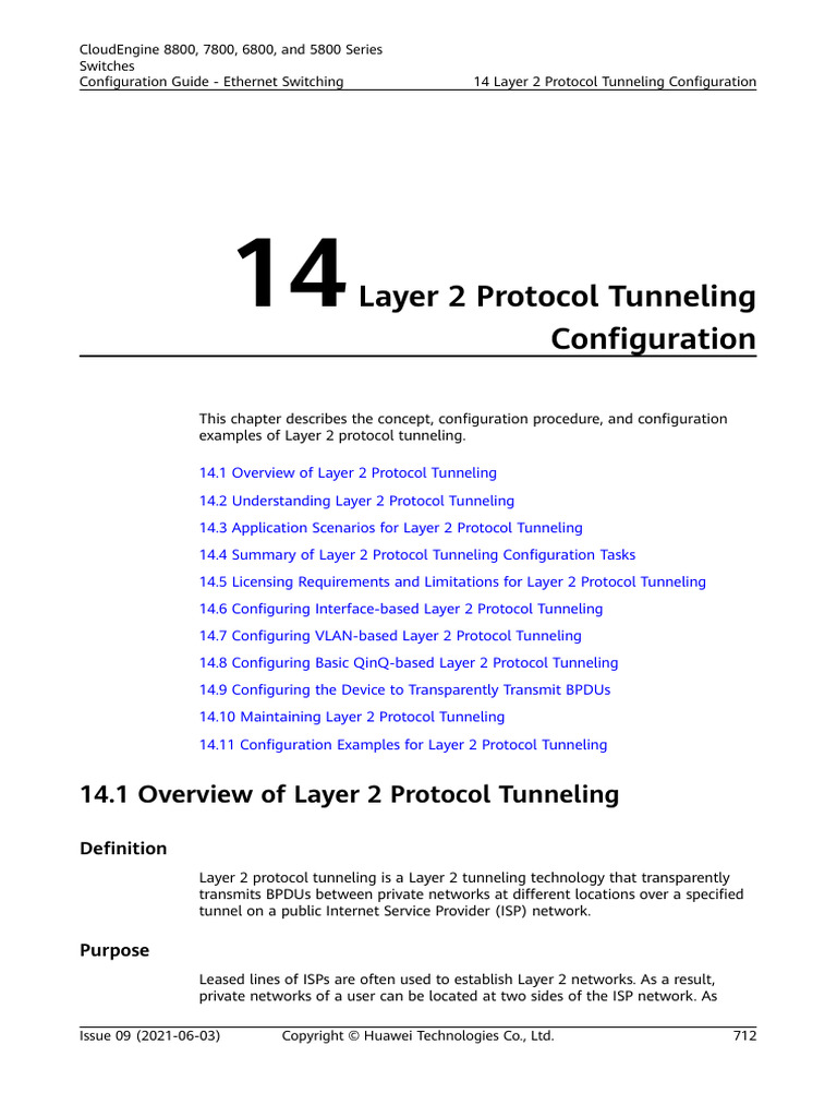 01-14 Layer 2 Protocol Tunneling Configuration | PDF | Computer Network | Network Switch