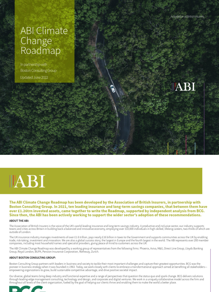 2022 - ABI Climate Change Roadmap | PDF | Climate Change Mitigation ...
