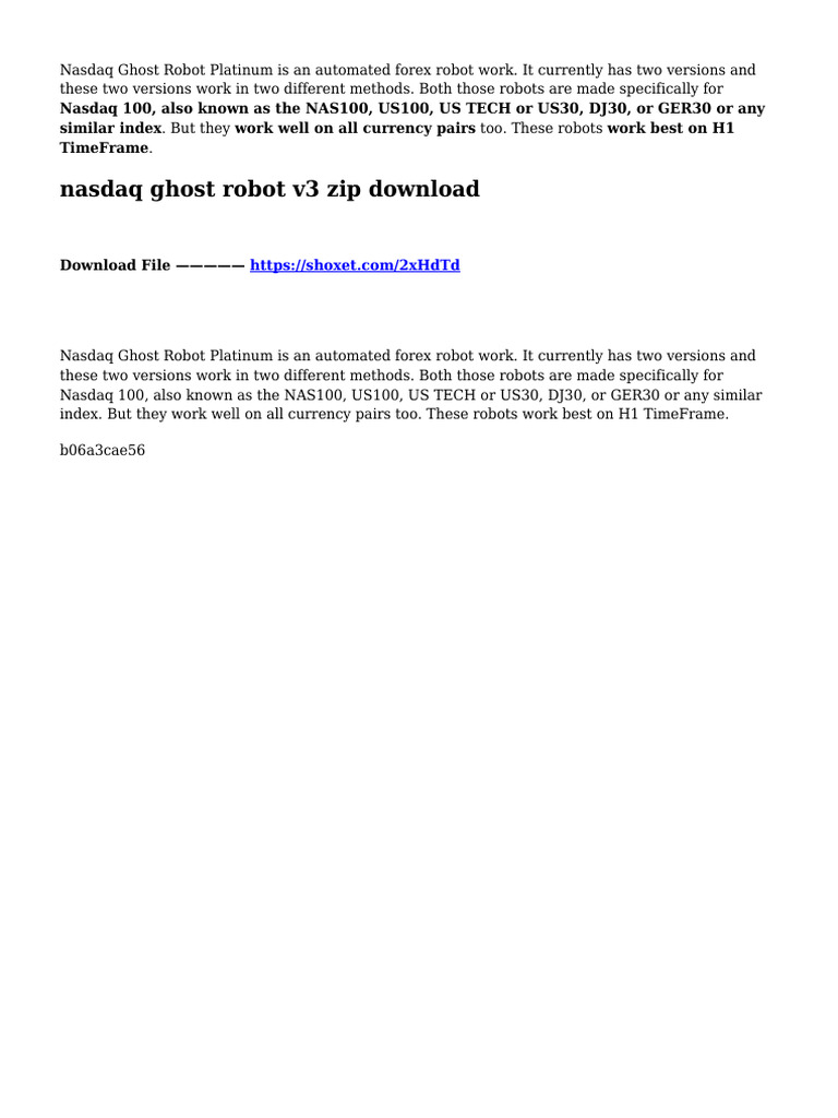 Nasdaq Ghost Robot v3 Zip Download | PDF | Computers | Technology ...