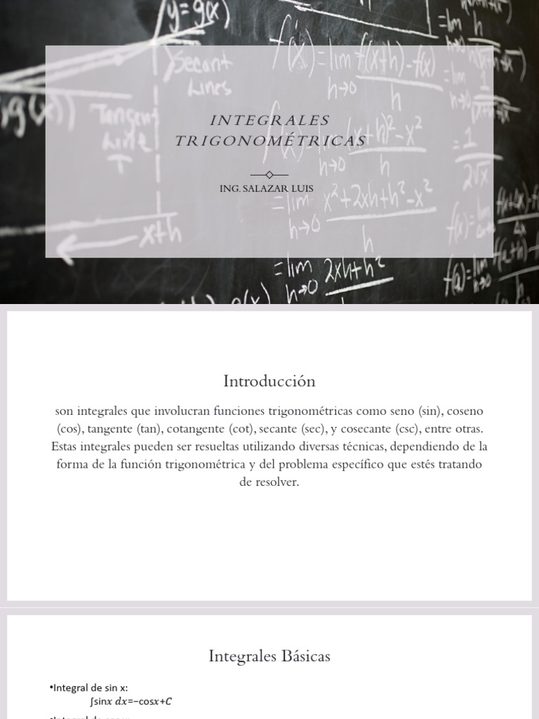CALCULO INTEGRAL | PDF | Integral | Álgebra