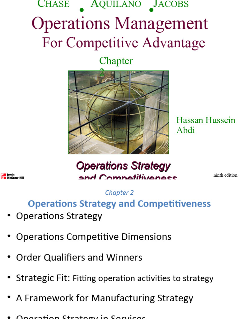 Chap 2 Operation Strategy | PDF | Trade Off | Strategic Management