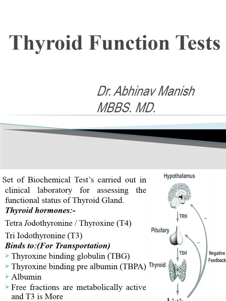 Thyroid Function Tests Overview | PDF | Hypothyroidism | Thyroid Disease