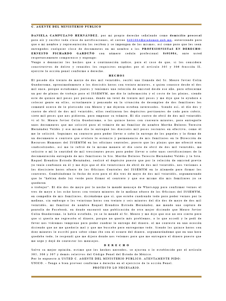 DEMANDA PENAL MJCG | PDF