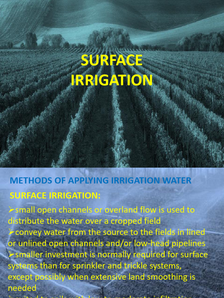 8 Surface Irrigation | Download Free PDF | Irrigation | Drainage Basin
