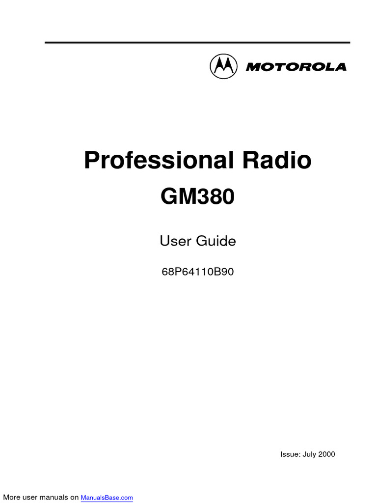GM380 | PDF | Copyright | Radio