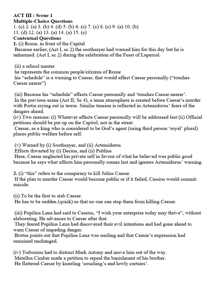 X JC ACT III, Sc-1 | PDF | Mark Antony | Julius Caesar