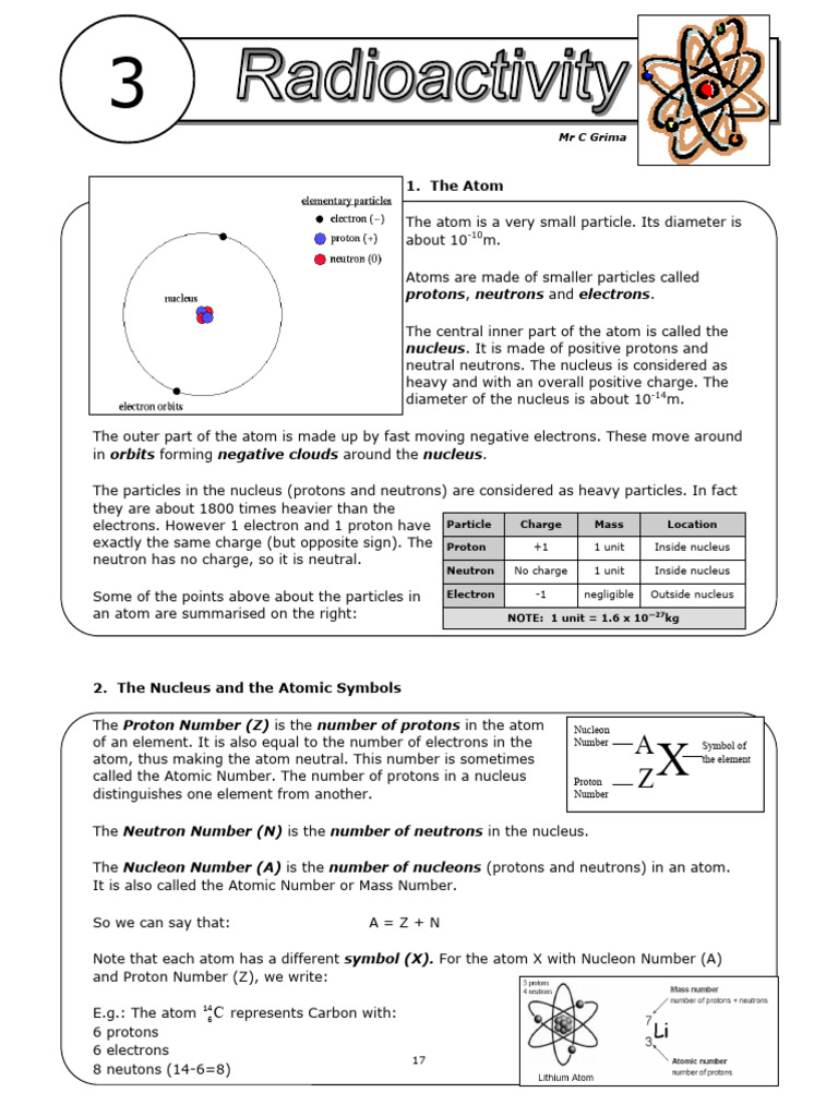 03 Radioactivity | PDF | Atomic Nucleus | Radioactive Decay