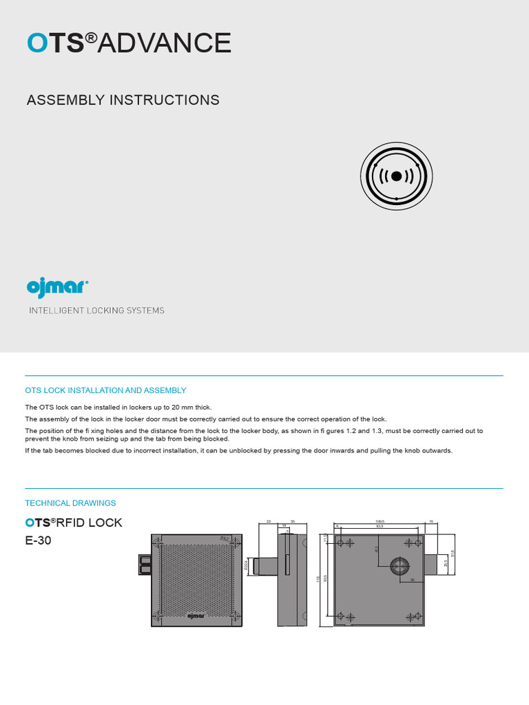 Assembly Instructions OTS ADVANCE | PDF | Door | Manufactured Goods