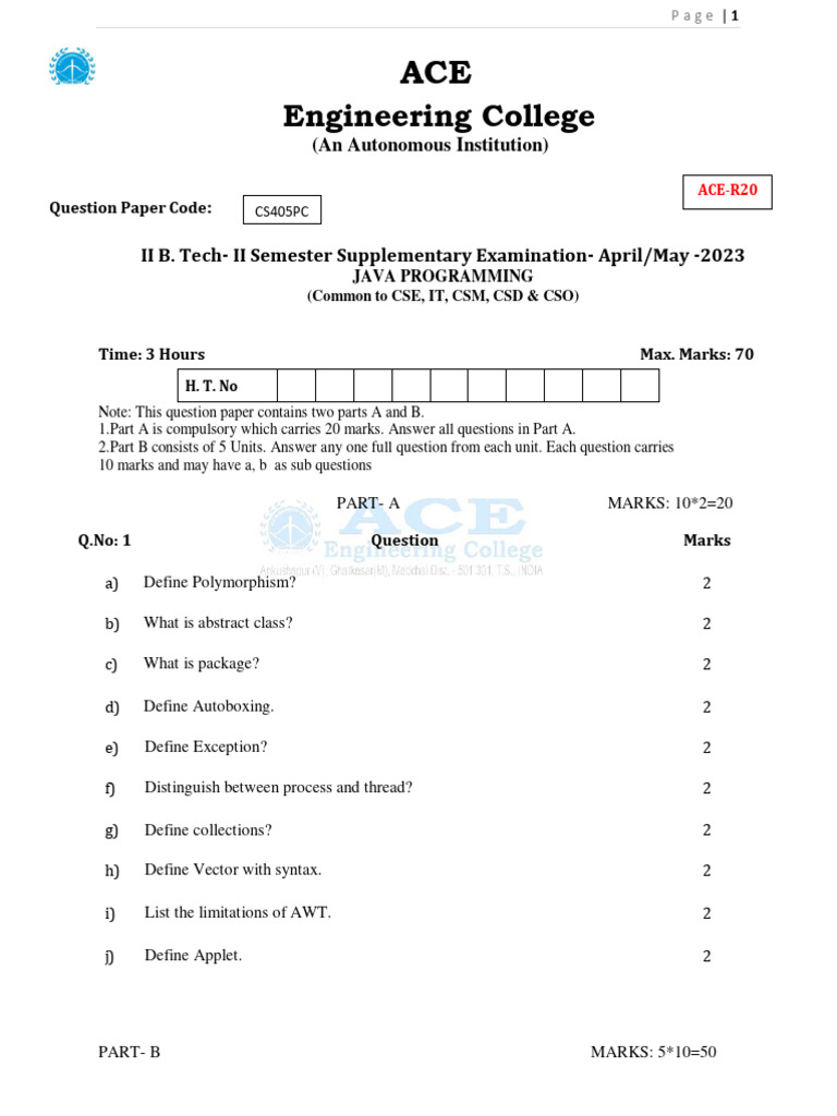 Java Programming Cseitcsmcsd Cso | PDF | Object (Computer Science ...