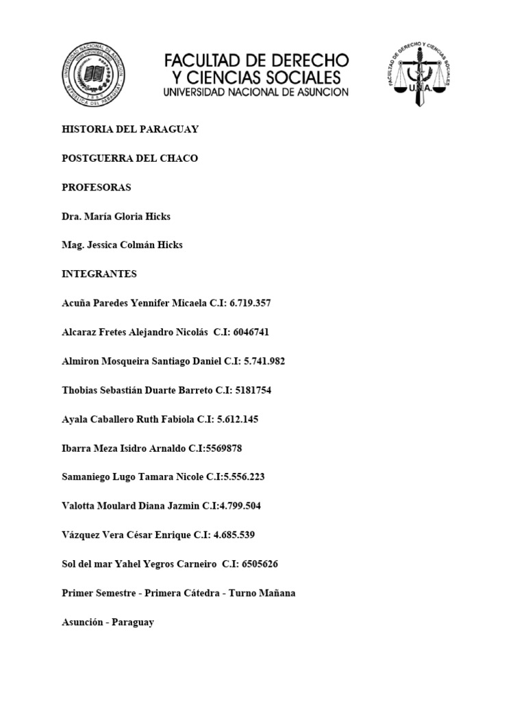 Historia Del Paraguay Pdf Paraguay Gobierno