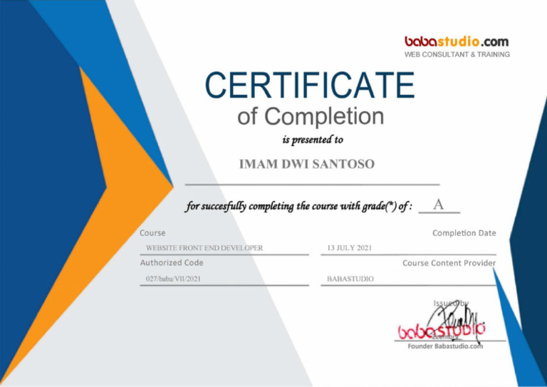 Sertifikat Komputer - Imam Dwi | PDF