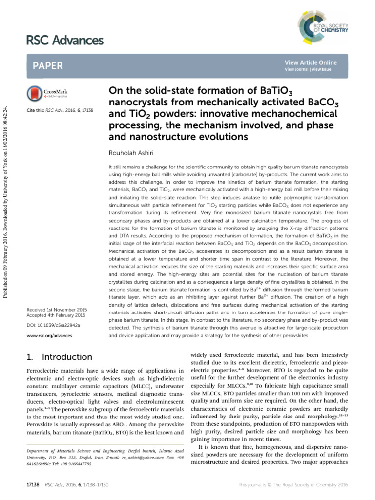 Ok Hơn | PDF | Titanium Dioxide | Solid State Chemistry
