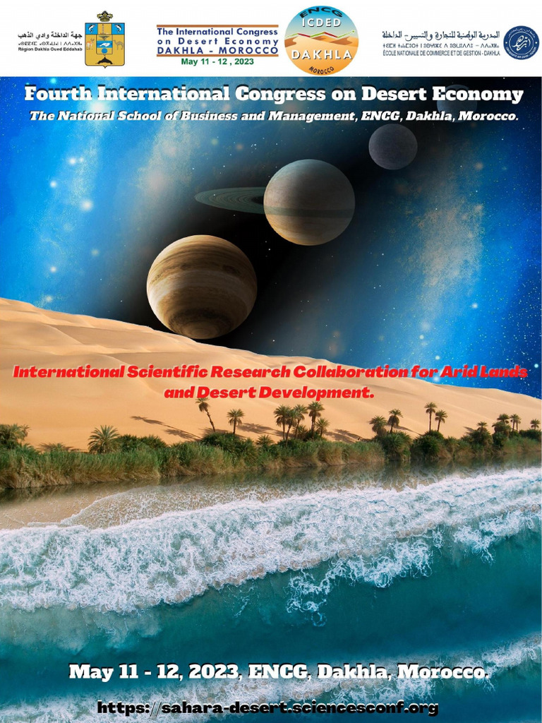 Dakhla Fourth International Congress On Desert Economy. ENCG Dakhla ...
